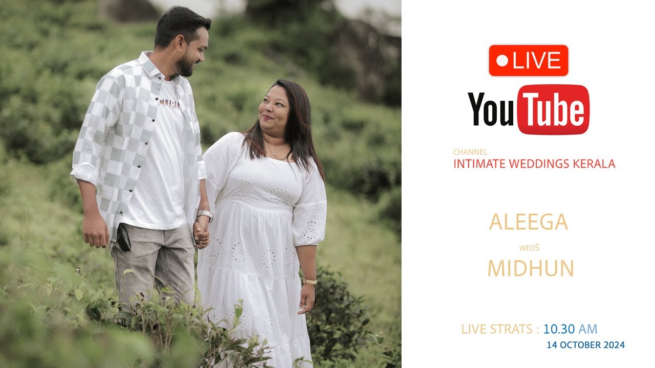 ALEEGA | MIDHUN _ WEDDING LIVE STREAMING | 14 OCT 2024 | INTIMATE ...