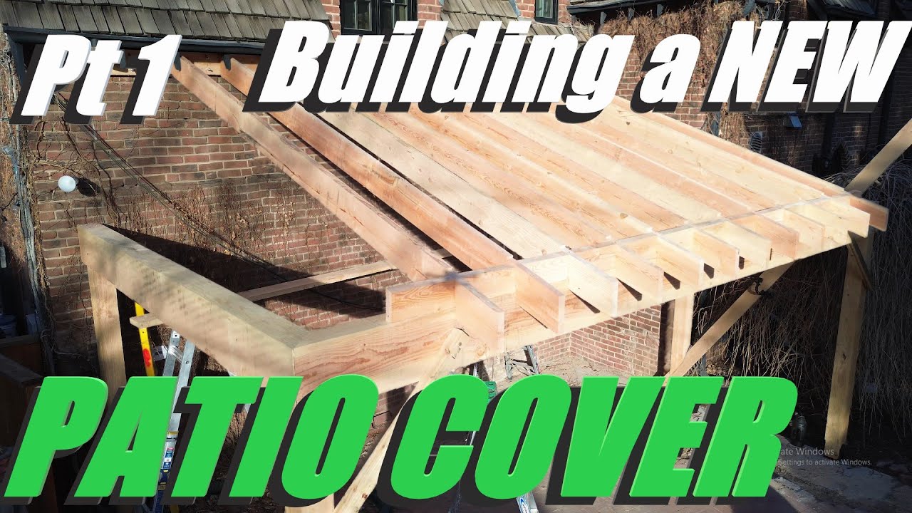 Building a Patio Cover Part 1-Beams, Posts and Rafters! - YouTube