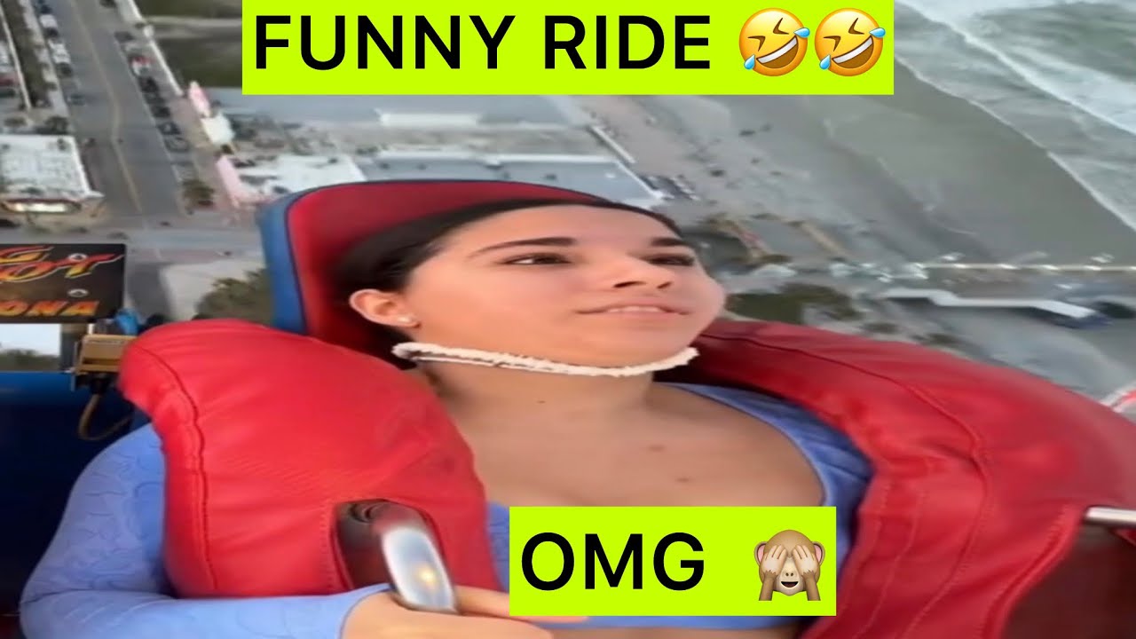 Slingshot ride 150 ( SLOWED ) 🤪 | crazy girl ride slingshot 🤯 - YouTube