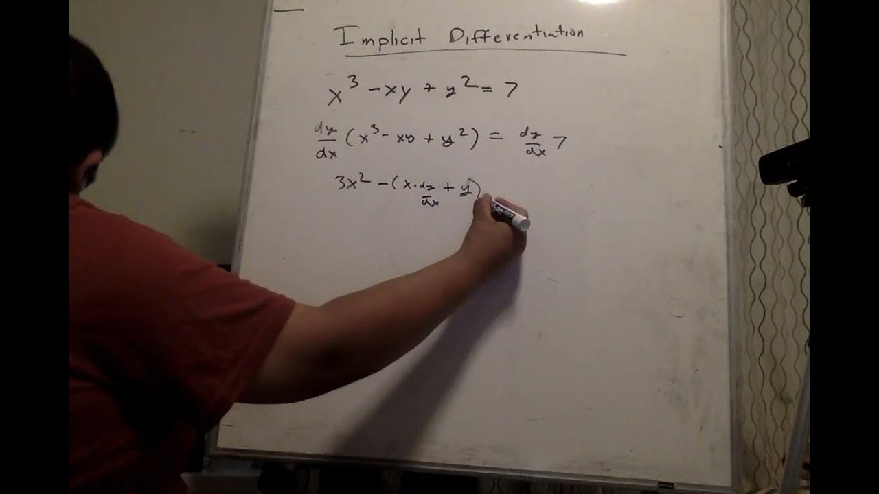CALCULUS - SLOPE OF TANGENT LINE OF x^3- xy+y^2=7 USING IMPLICIT DIFFERENTIATION - YouTube