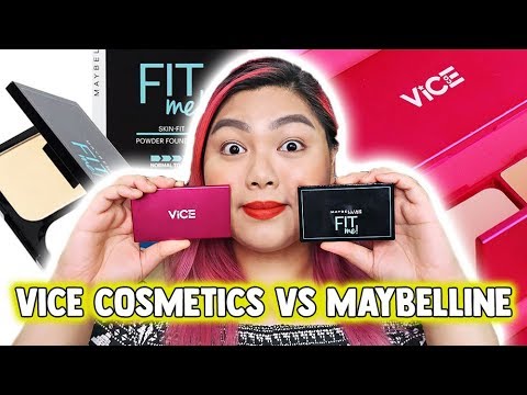 VICE COSMETICS POWDER FOUNDATION VS MAYBELLINE FIT ME POWDER FOUNDATION ...
