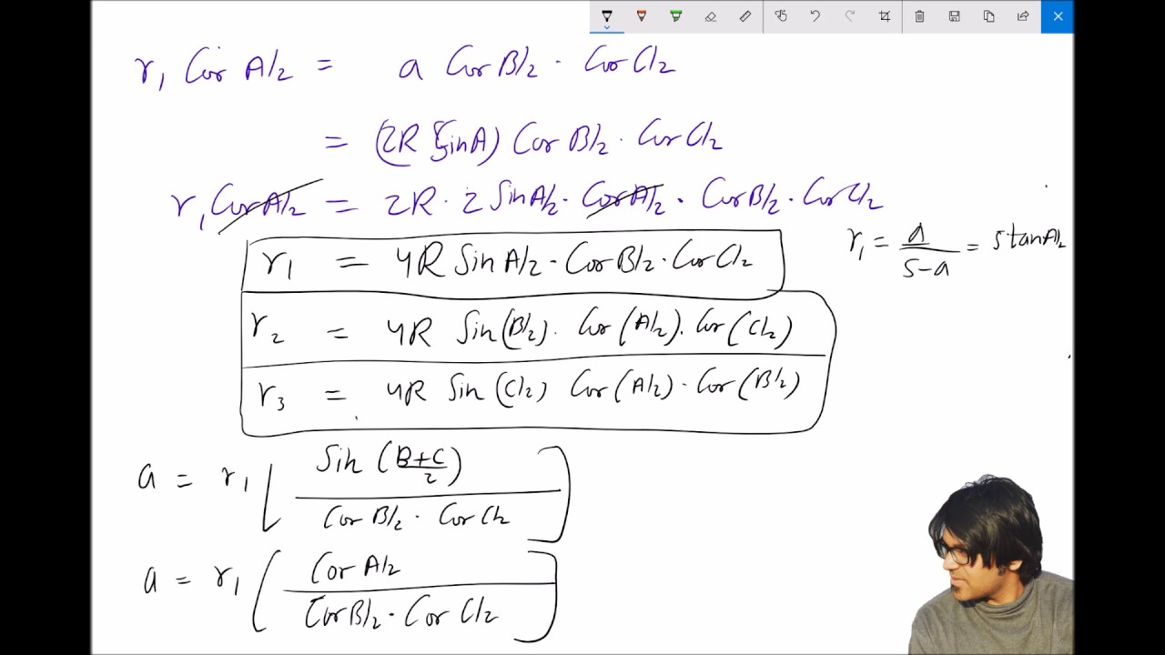 #Solution of triangle Part 18 Excentre and Exradius - YouTube