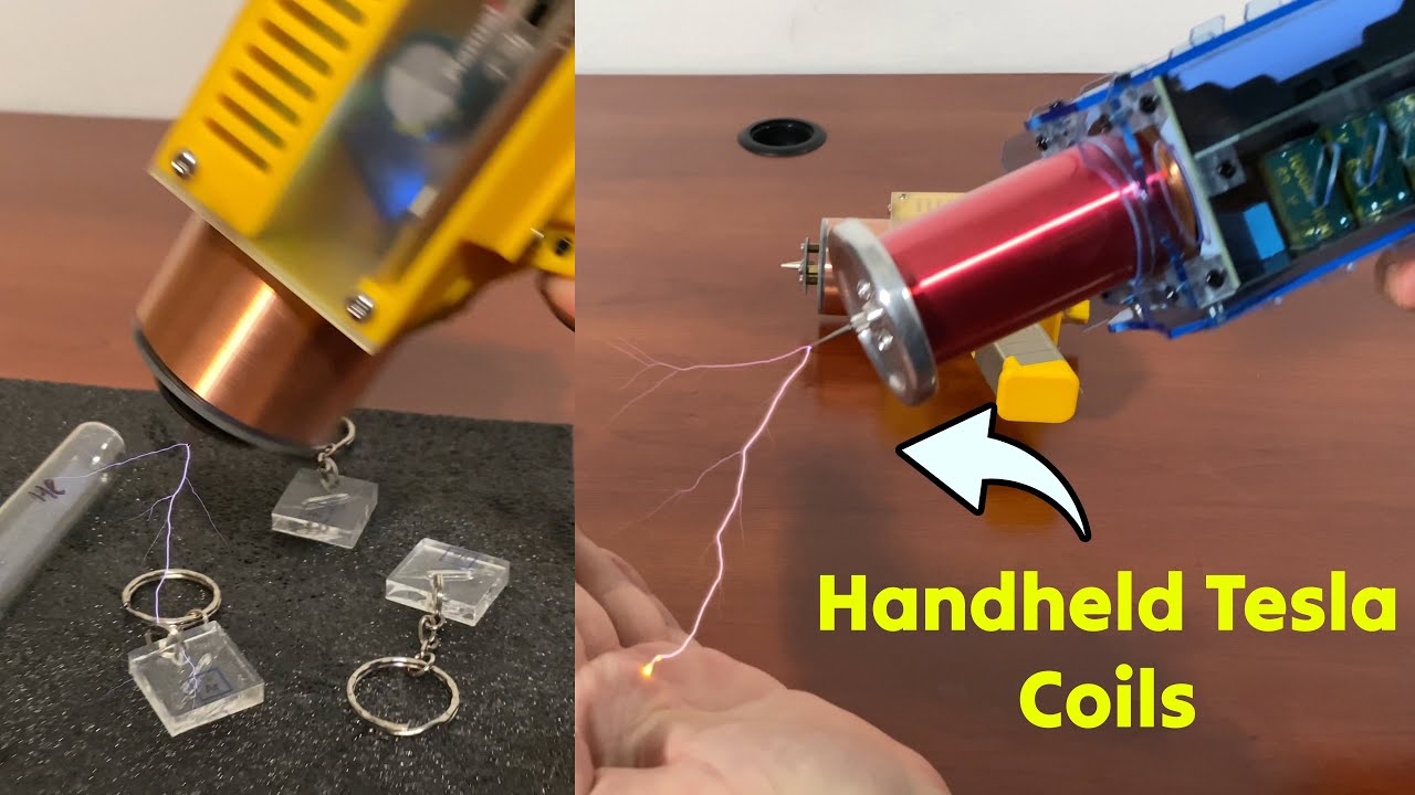 2 Cool Handheld Tesla Coils Compared ⚡ #experiment - YouTube