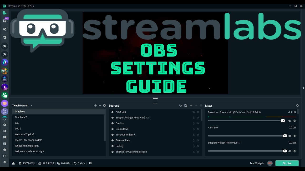 SLOBS Guide and Settings - YouTube