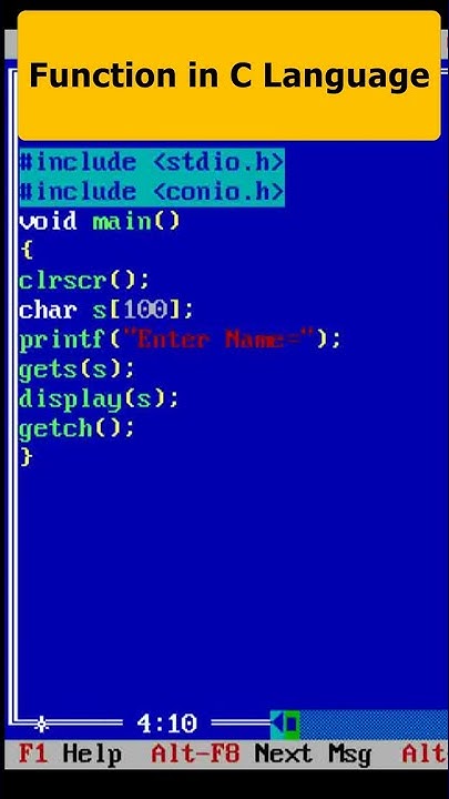 Display Your Name Using Function In C Part 79 | C Programming #cprogramming #functioninc # ...