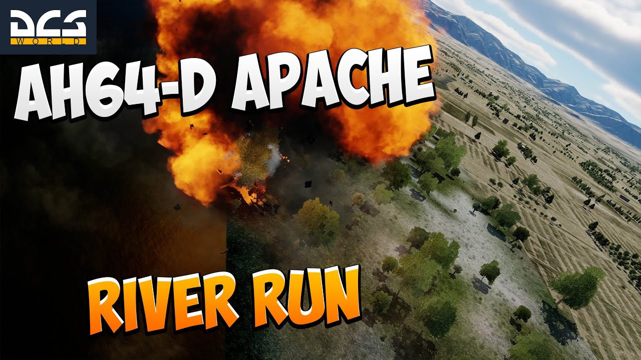 Racing an Apache Helicopter through a River - DCS AH-64D River Run ...