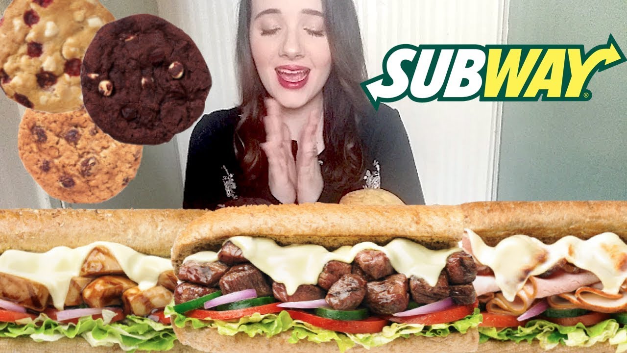 3K SUBS = 3 SUBS RIGHT? SUBWAY MUKBANG 🥖🍪 써브웨이 먹방 - YouTube