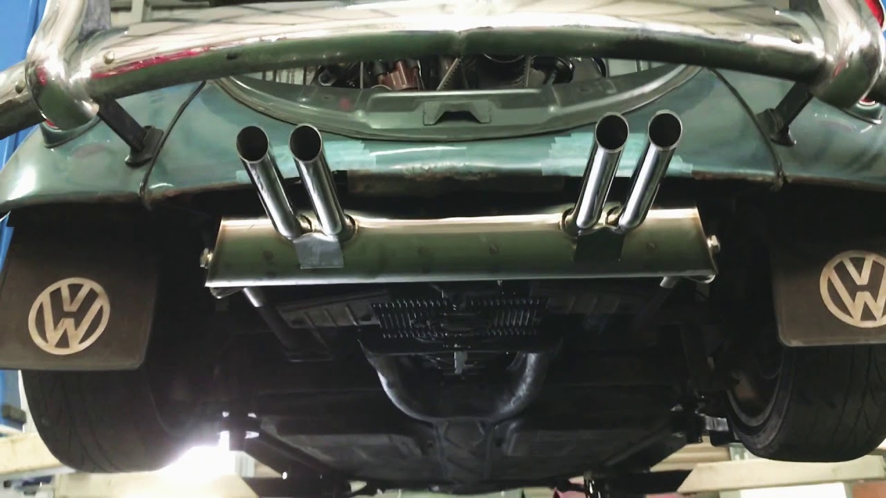 1954 VW Oval Beetle with Vintage Speed Abarth Exhaust - YouTube
