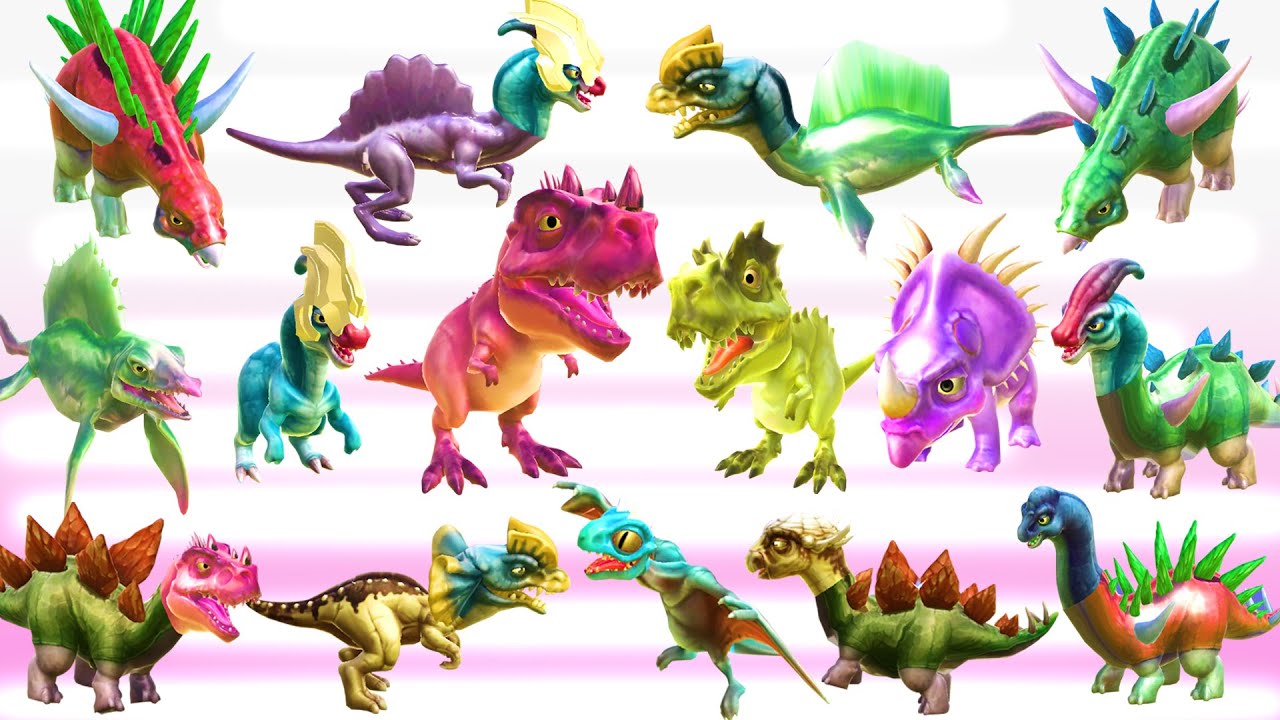 15 DINOSAUR MERGE: T-REX, TRICERATOPS, PACHYCEPHALOSAURUS ...
