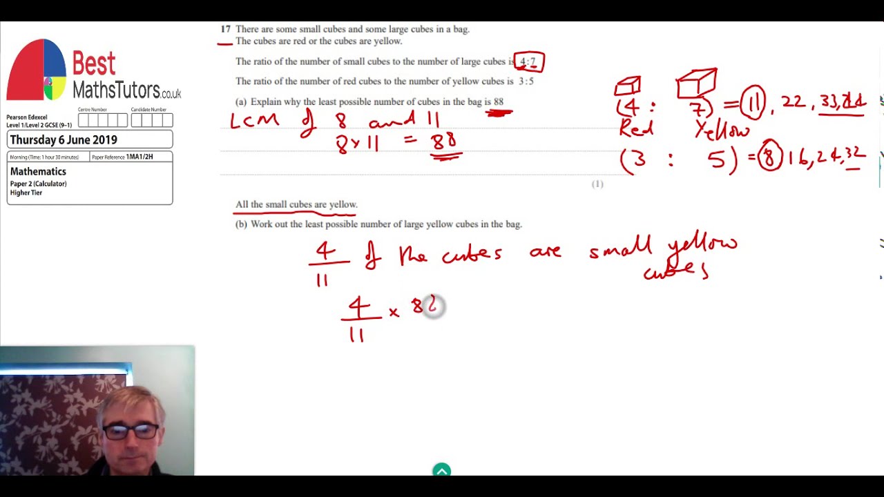 Ratio and Proportion 2019 GCSE Maths Higher Tier Paper 2 Question 17 ...