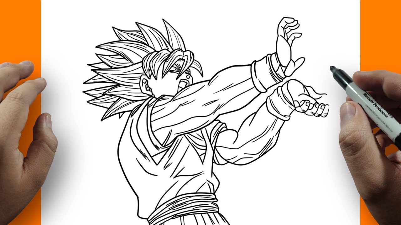 How To Draw Goku Kamehameha Step By Step Easy For Beginners Dragon