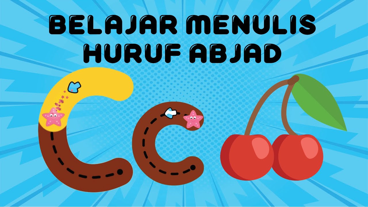 Belajar Menulis huruf Alfabet C untuk Balita, TK | Kata benda Nama ...