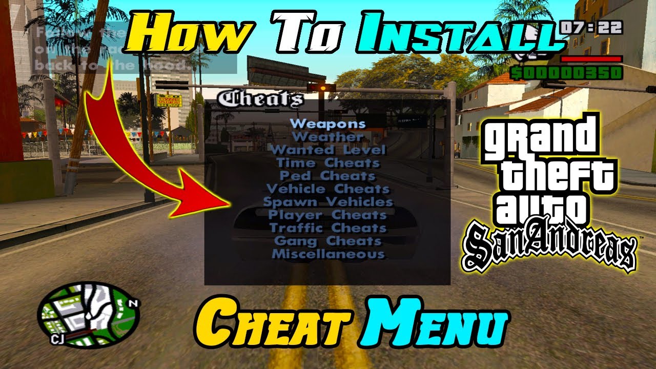 How to Add Cheat Menu in GTA San Andreas PC || GTA SA Cheat Menu Mod ...