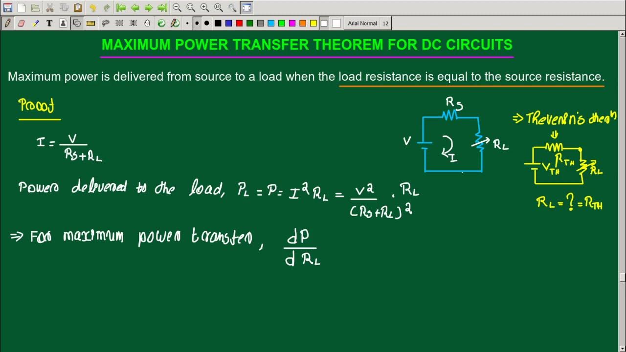 MAXIMUM POWER TRANSFER THEOREM FOR DC CIRCUITS | CIRCUITS AND NETWORKS | KTU EET201 | KTU EE201 ...