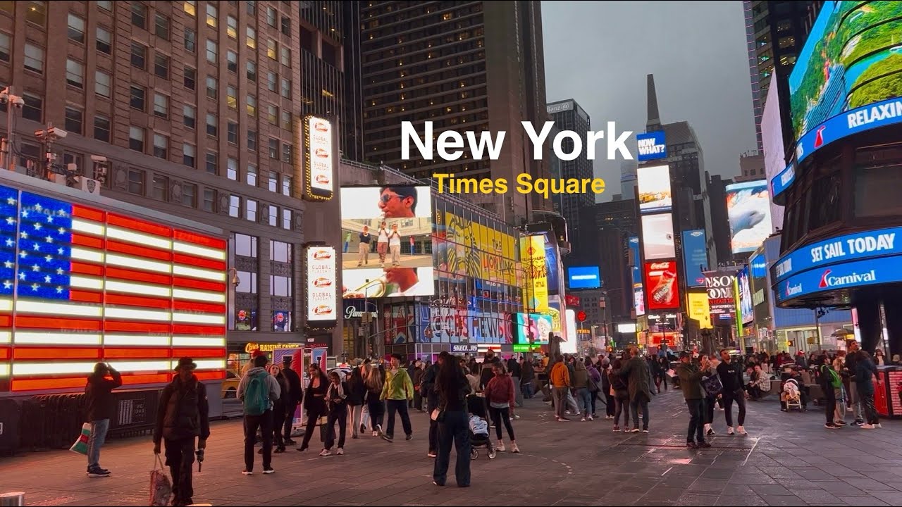 New York City Walking Times Square 4K • most famous place of NYC # ...