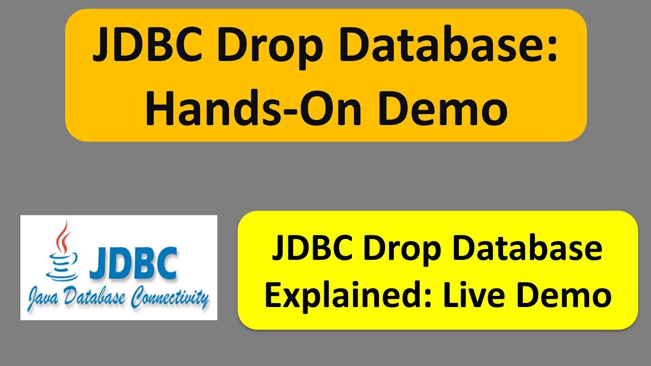 JDBC Drop Database Demo - YouTube