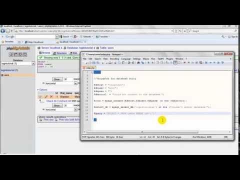 Php with wamp server database connection tutorial - YouTube