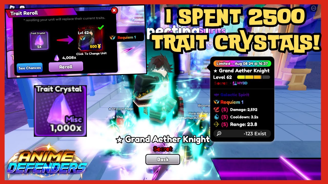 I ROLLED 2.5K CRYSTAL TRAITS ON AETHER KNIGHT JUST TO GET REQUIEM - YouTube