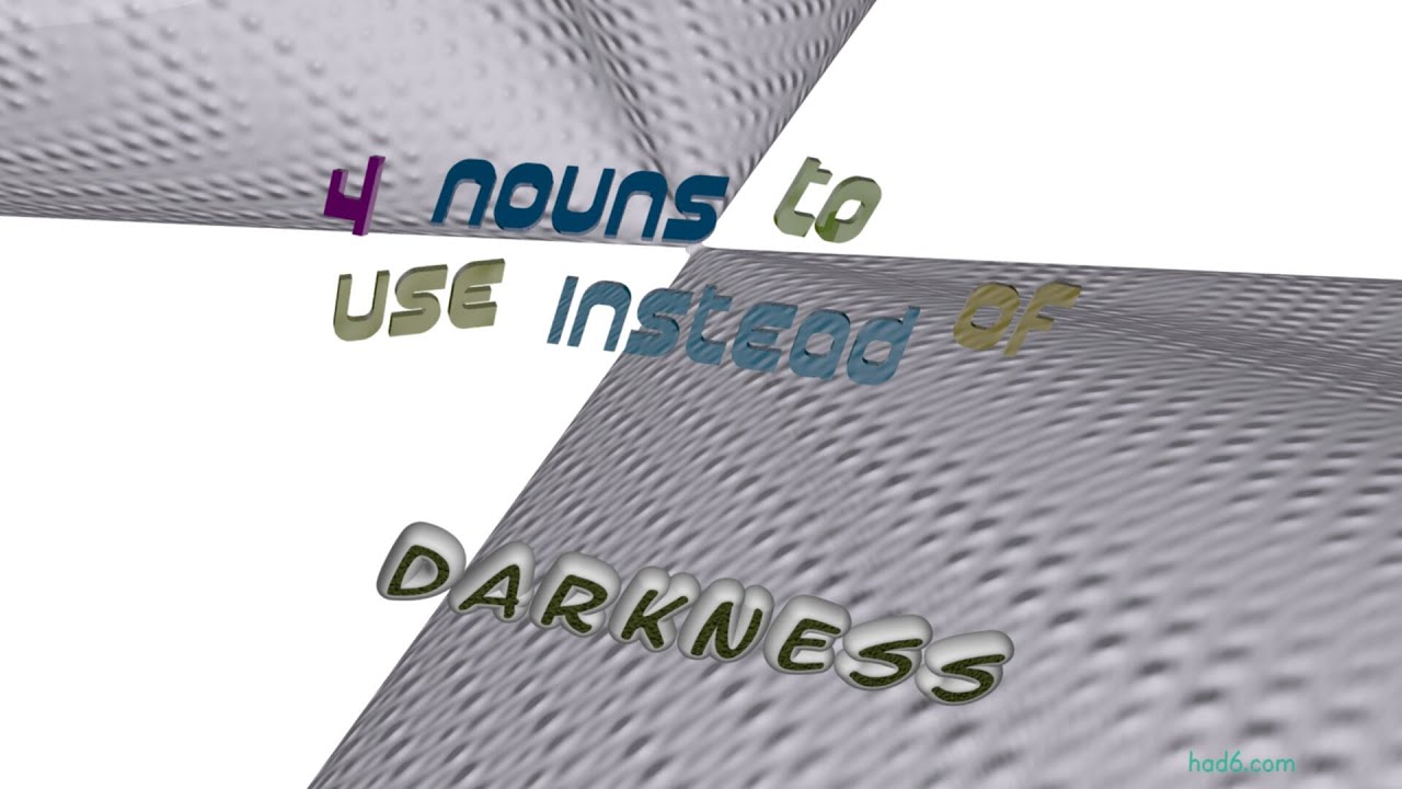 darkness - 6 nouns meaning darkness (sentence examples) - YouTube