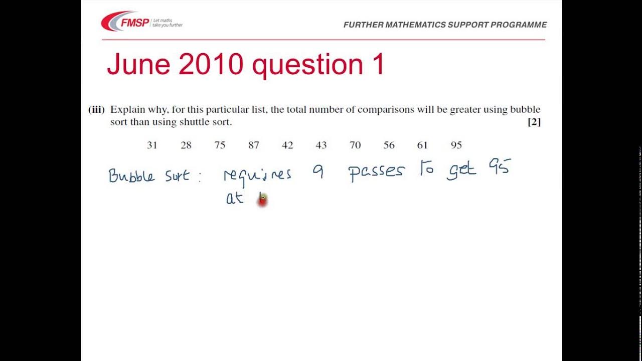 FMSP Revision Video: OCR D1 - Algorithms - YouTube