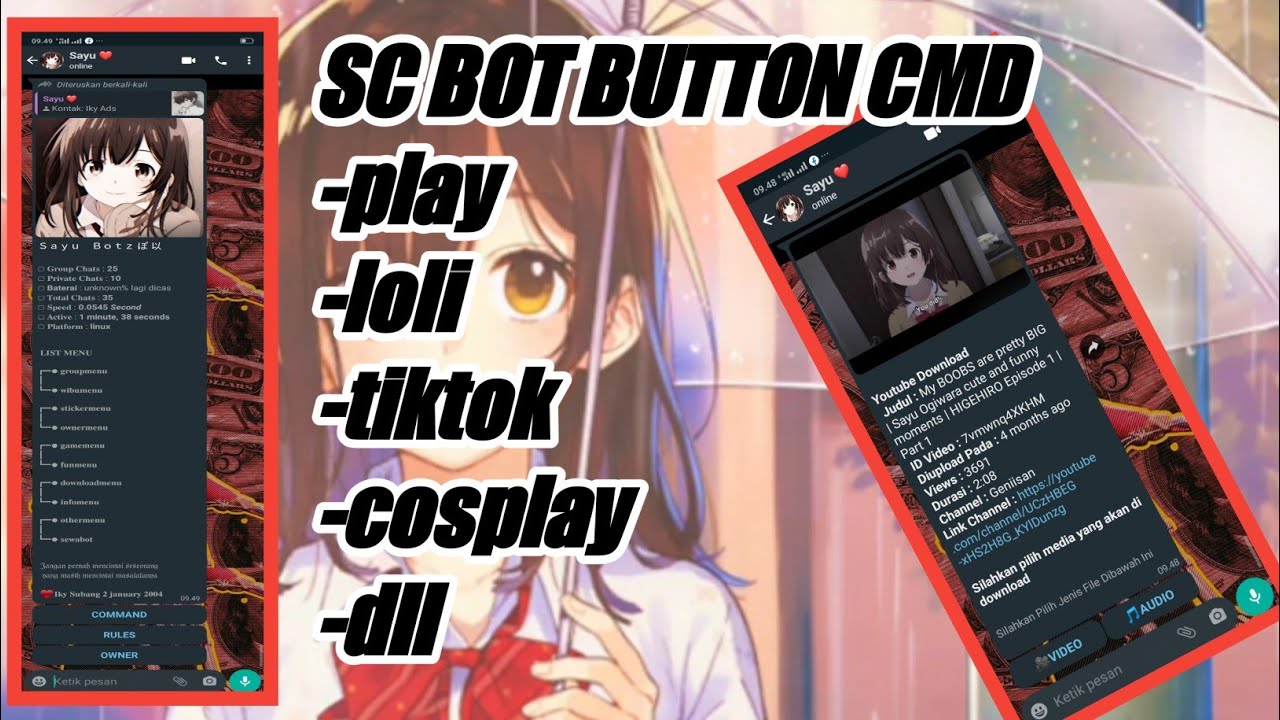 SC BOT WA TERBARU || BUTTON CMD UPDATE ! - YouTube