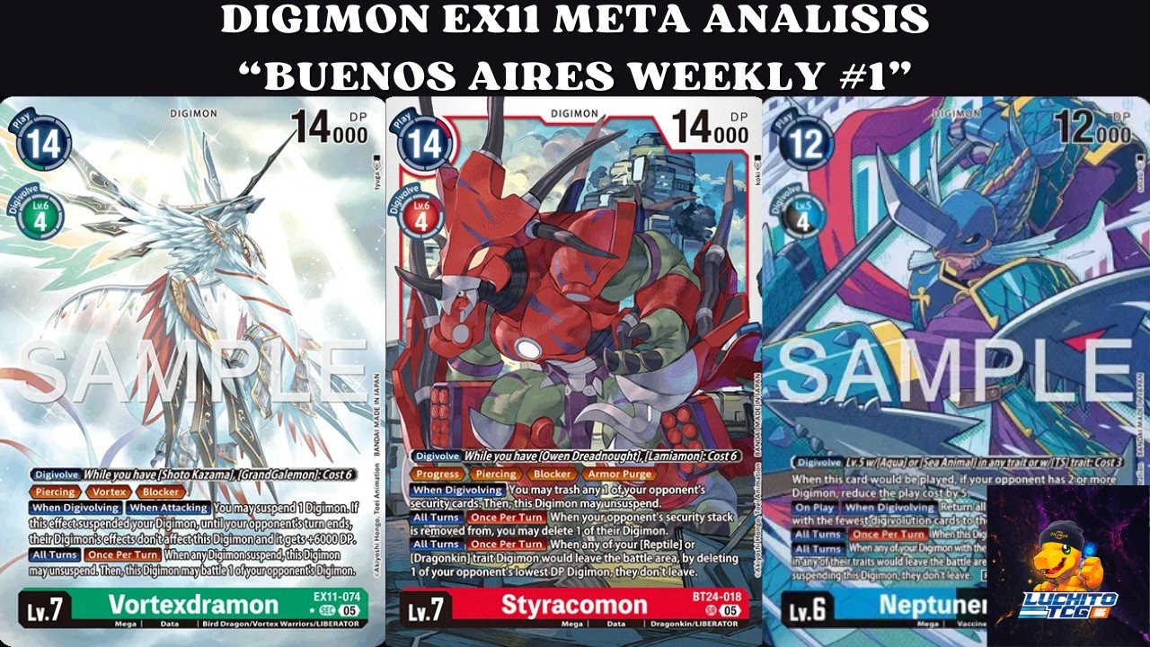 meta análisis DIGIMON TCG EX11 - buenos aires #1 - YouTube
