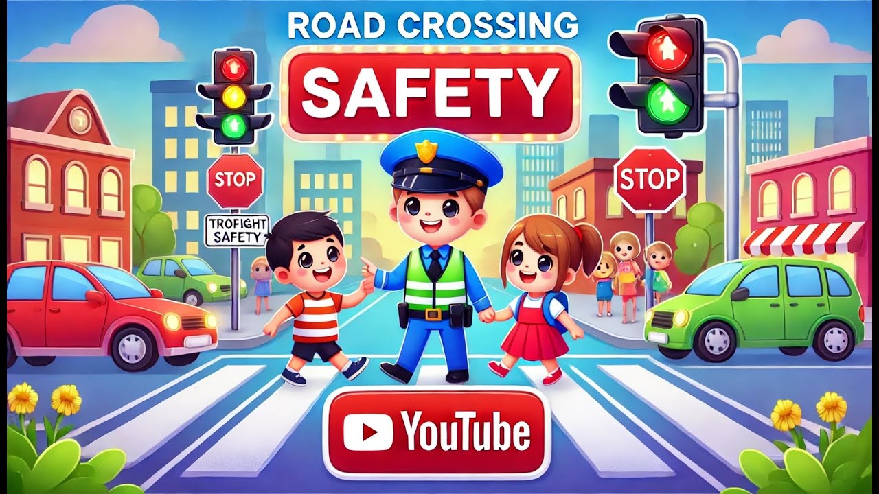 Stop, Look, and Listen! Crossing the Street Song for Kids - YouTube