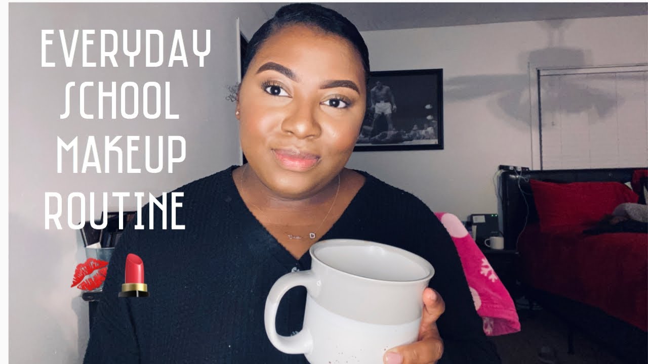 GRWM//EVERYDAY SCHOOL MAKEUP ROUTINE//MEDICAL ASSISTANT SCHOOL - YouTube