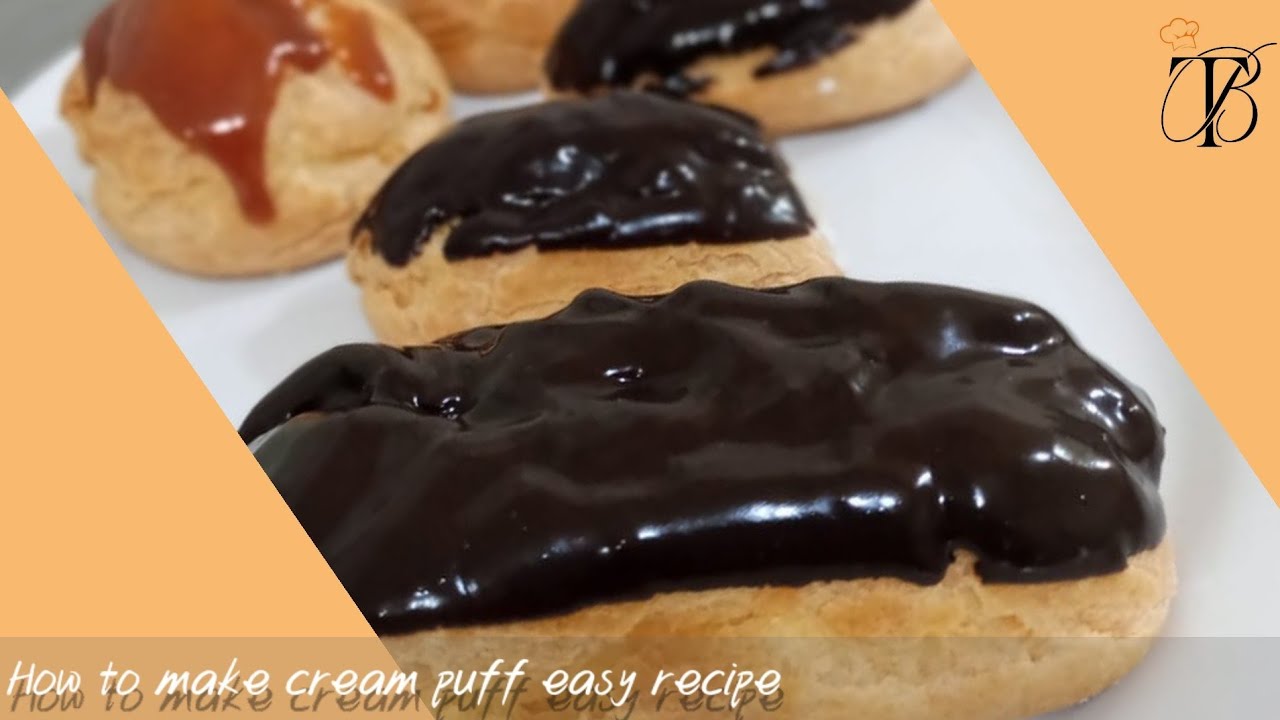 Learn how to make cream puff |Eclairs| easy recipe with method - YouTube