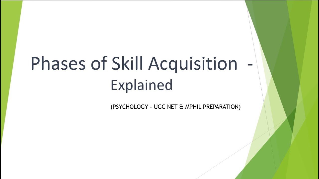 Fitts and Posner's Model of Skill Acquisition explained with MCQs ...