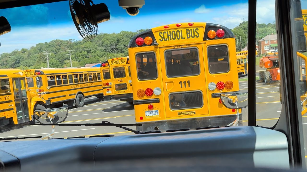 Driving in a 2023 IC CE school bus with exhaust brake action, FIRST DAY ...
