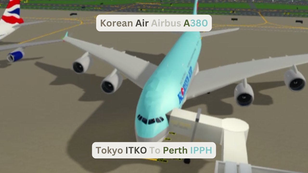 Flight Empty Korean Air Airbus A380 Tokyo ITKO To Perth IPPH - YouTube