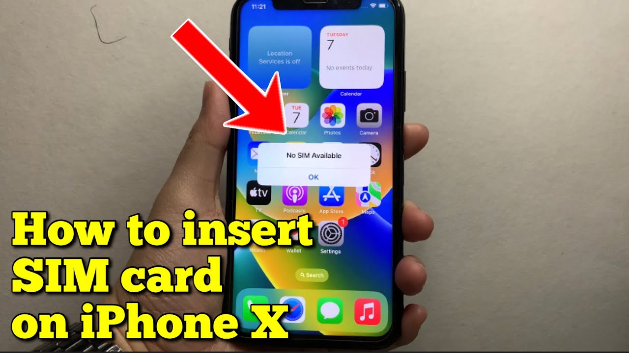 How to insert SIM card on iPhone X - YouTube