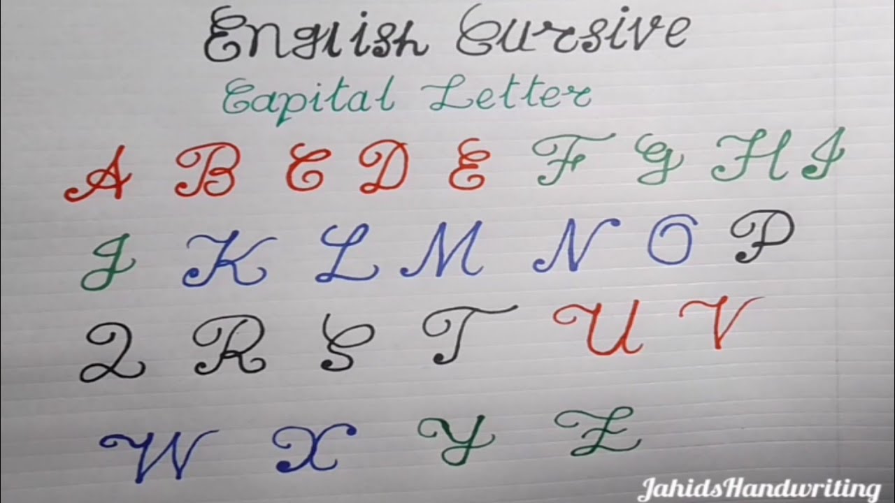 Cursive capital letter handwriting with ball pen | Neat and clean ...