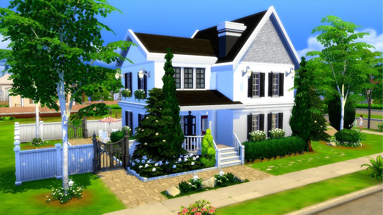 The Sims 4 || Speed Build || Base Game Family Home - YouTube