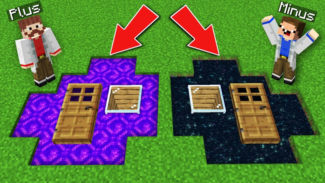 What inside NETHER PORTAL HOUSE VS END PORTAL HOUSE in Minecraft ? PLUS ...