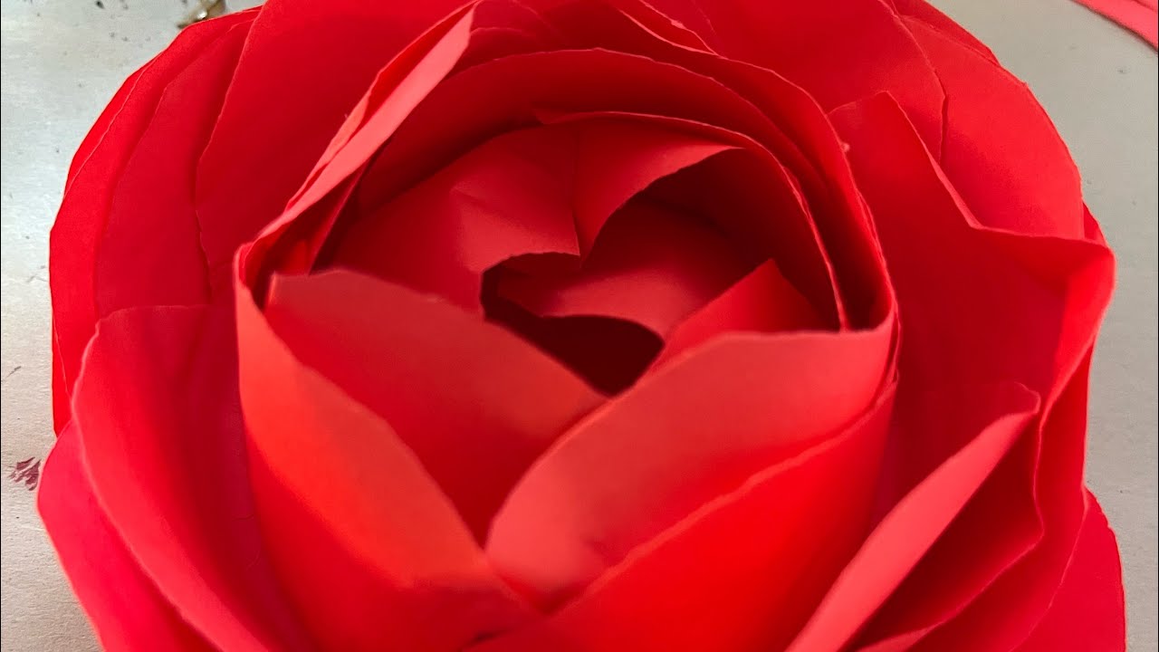 Cardstock Layered Roses - YouTube