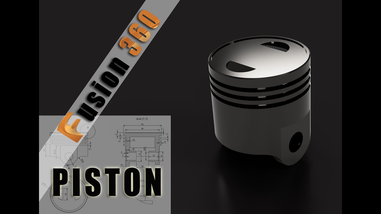 FUSION 360 | PISTON - TUTORIAL - YouTube