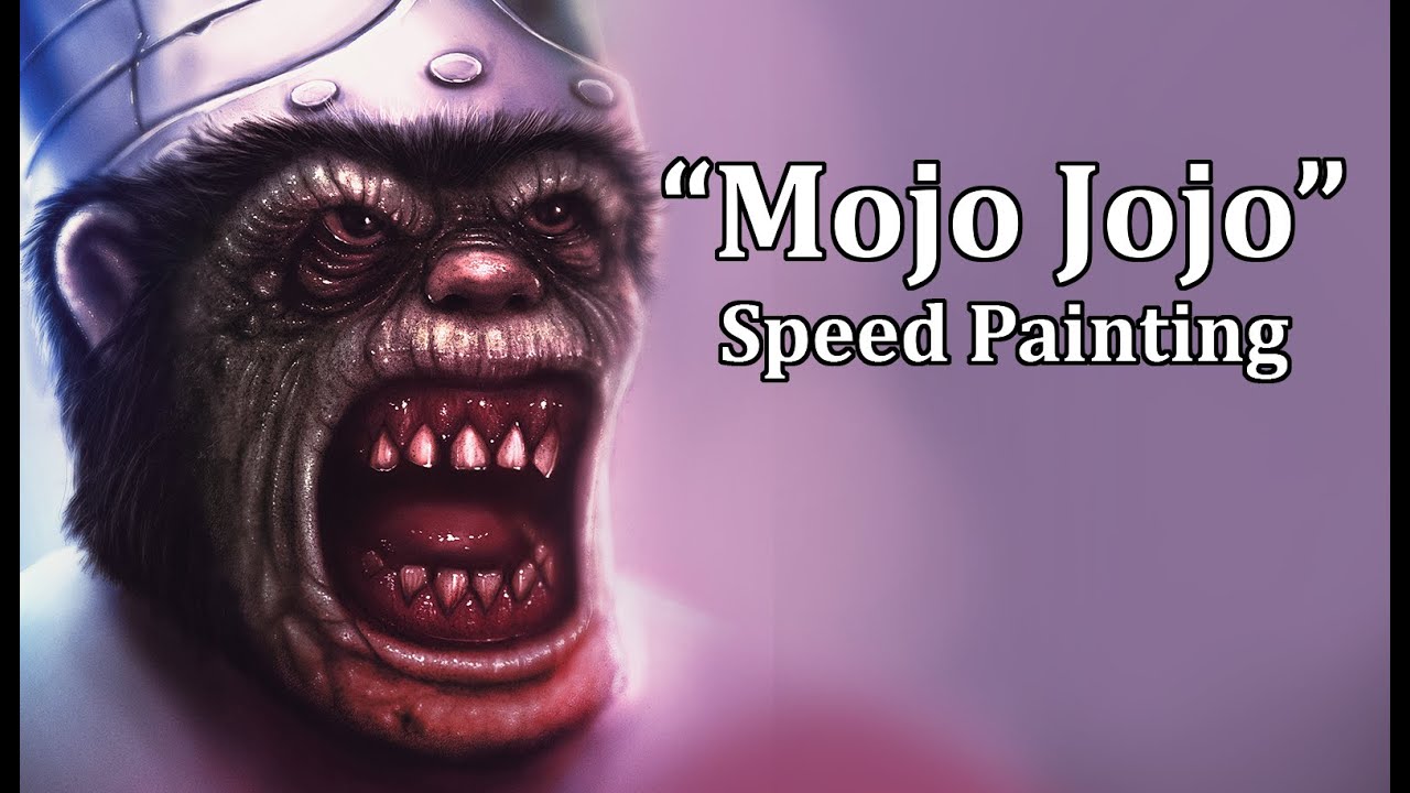 "Mojo Jojo" - Powerpuff girls - Realistic Speed Painting - DareGB - YouTube