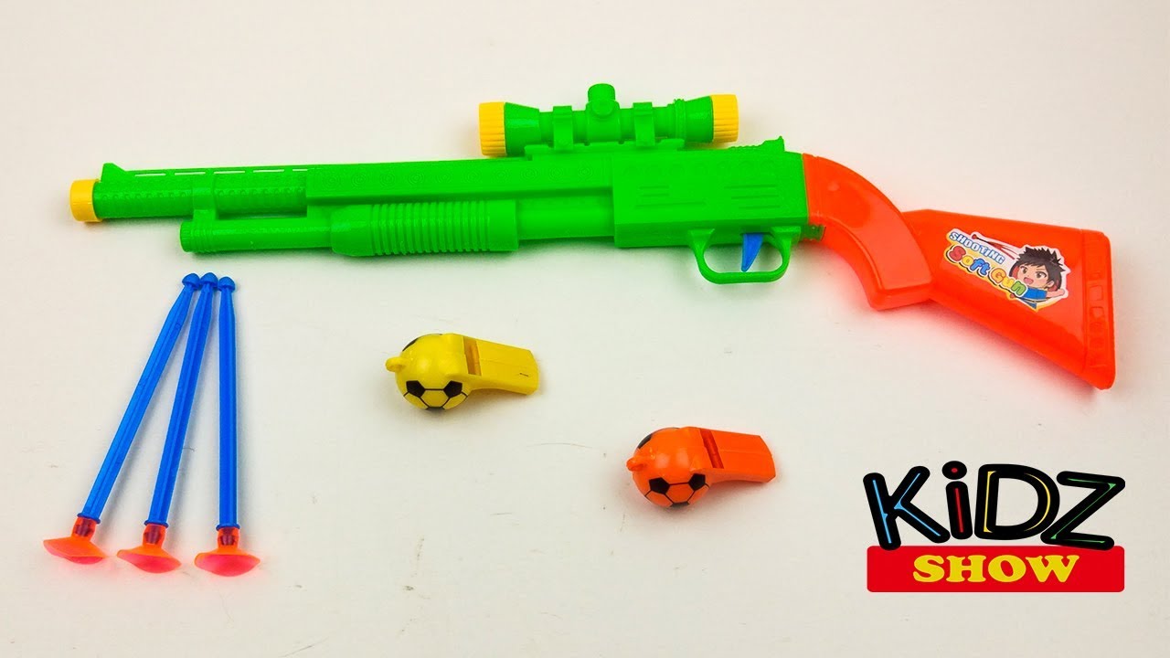 BOX OF TOYS with Colored Toy Guns !! Learn Color with Box of Toys For ...