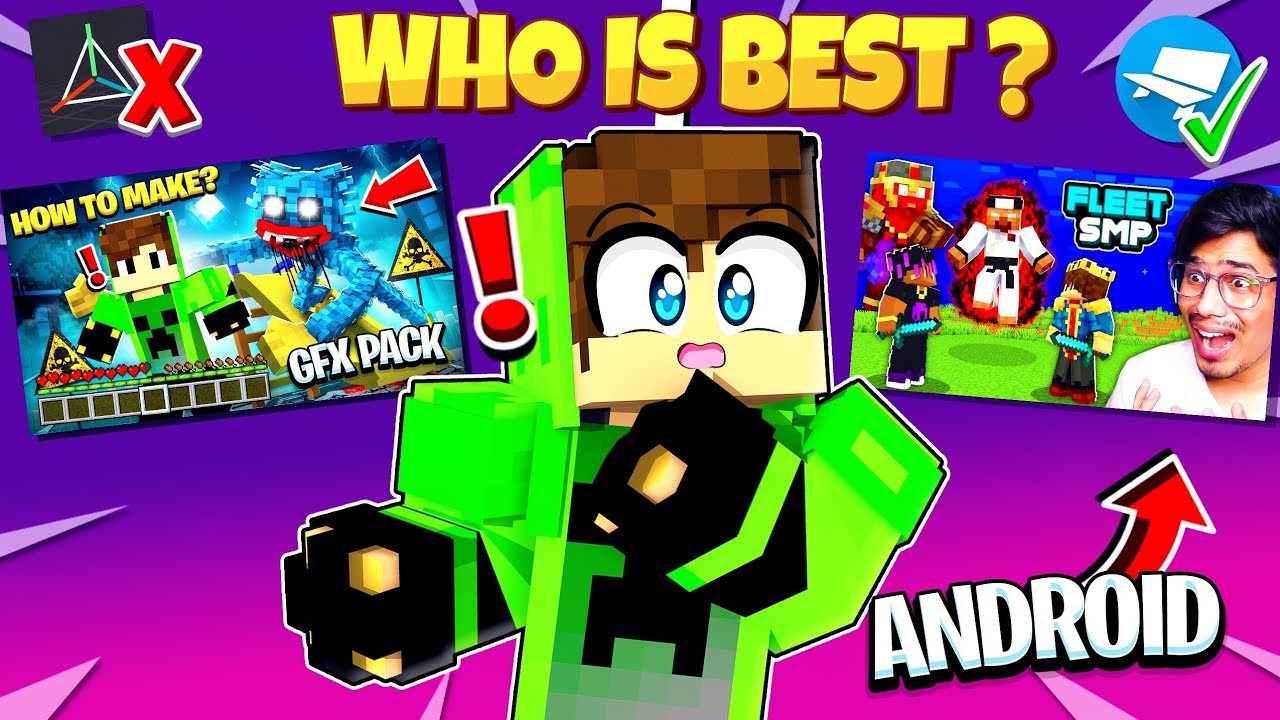 How To Create Thumbnail Like @GamerFleet In Android || BlockBench V/S ...