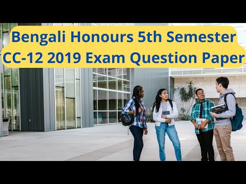 Bengali Honours 5th Semester CC12 2019 Exam Question Paper #Honours ...