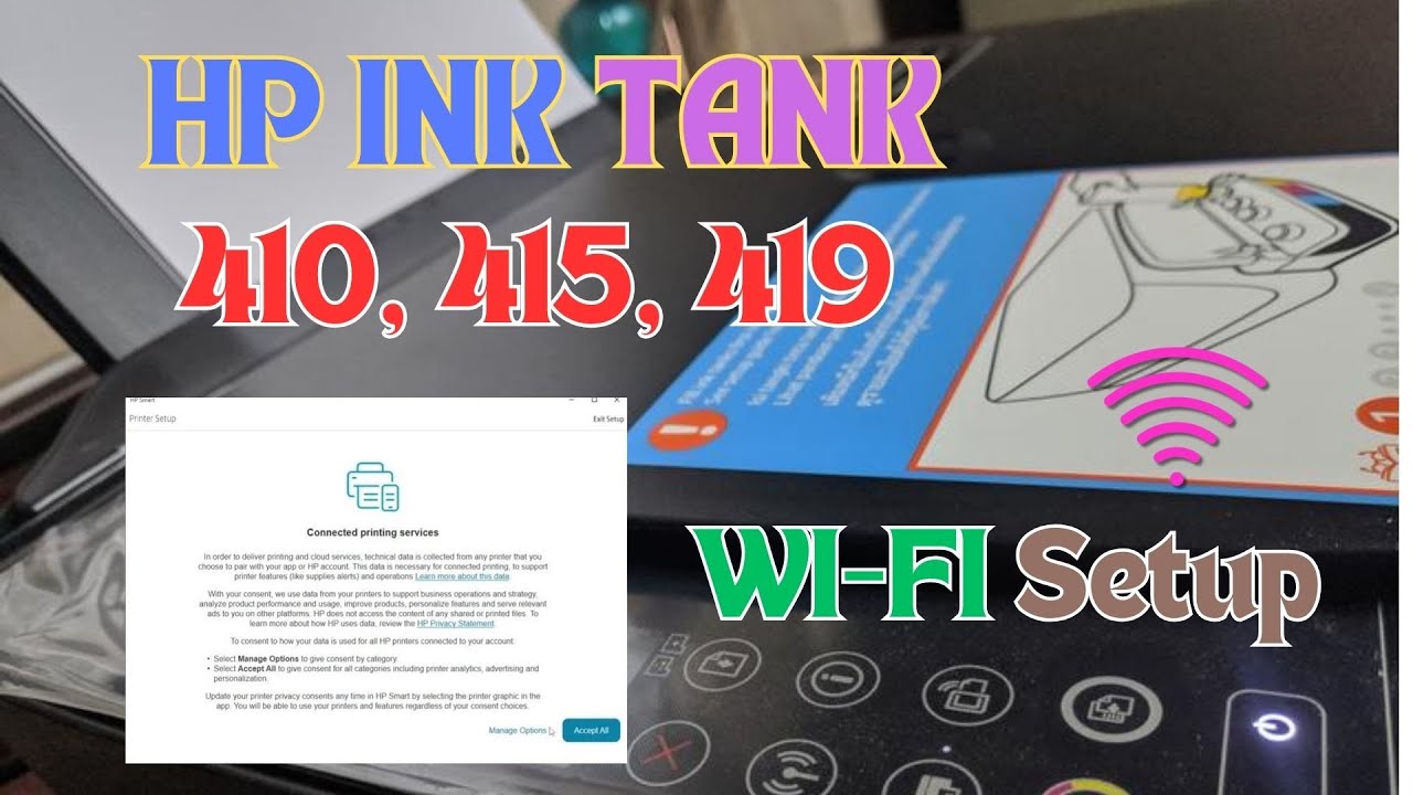 HP Ink Tank 410 Series | 1-866-285-6533 How to Setup WiFi | #123hpsetup ...