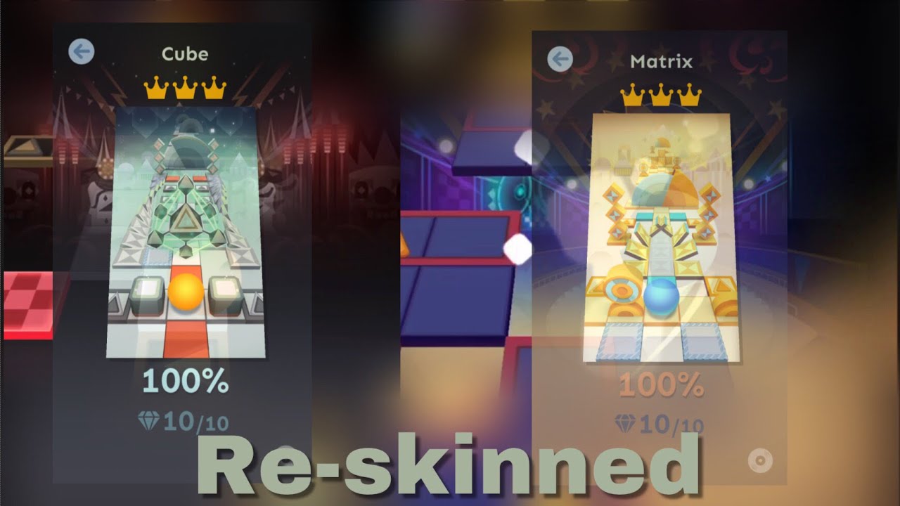 Rolling Sky Level 17 Cube & Bonus Level 5 Matrix • Re-skinned w ...