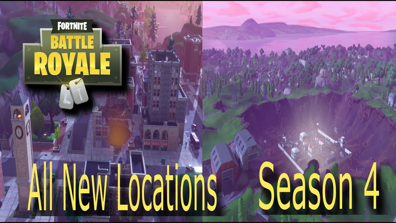 All New Map Locations and Areas In Fortnite Season 4 (Xbox One) - YouTube