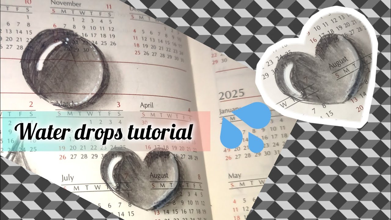 water drop tutorial drawing using pencil 🌊 - YouTube