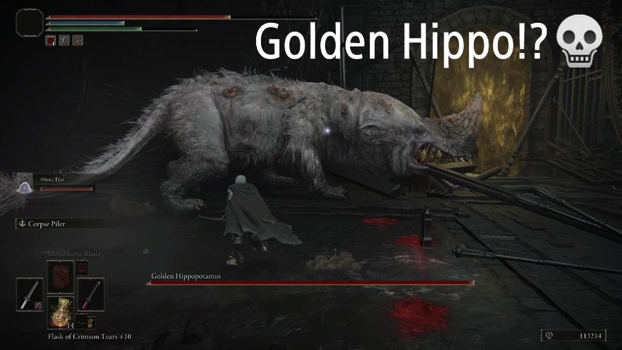 ELDEN RING Golden Hippo Boss fight DLC Shadow of the Erdtree - YouTube