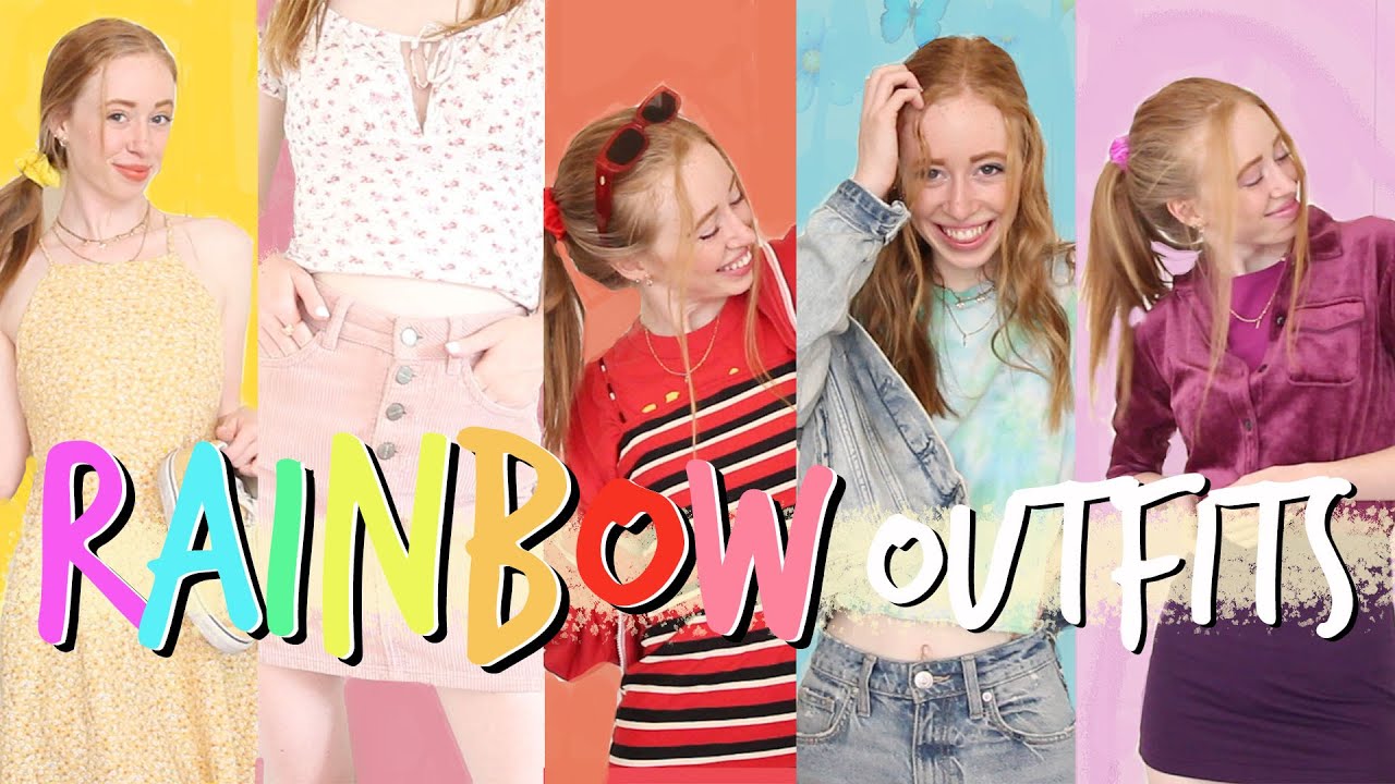 Wearing Rainbow Outfits for a Week *in quarantine* | Justali - YouTube