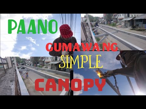 PAANO GUMAWA NA SIMPLY CANOPY/HOW TO INSTALL SIMPLE CANOPY - YouTube