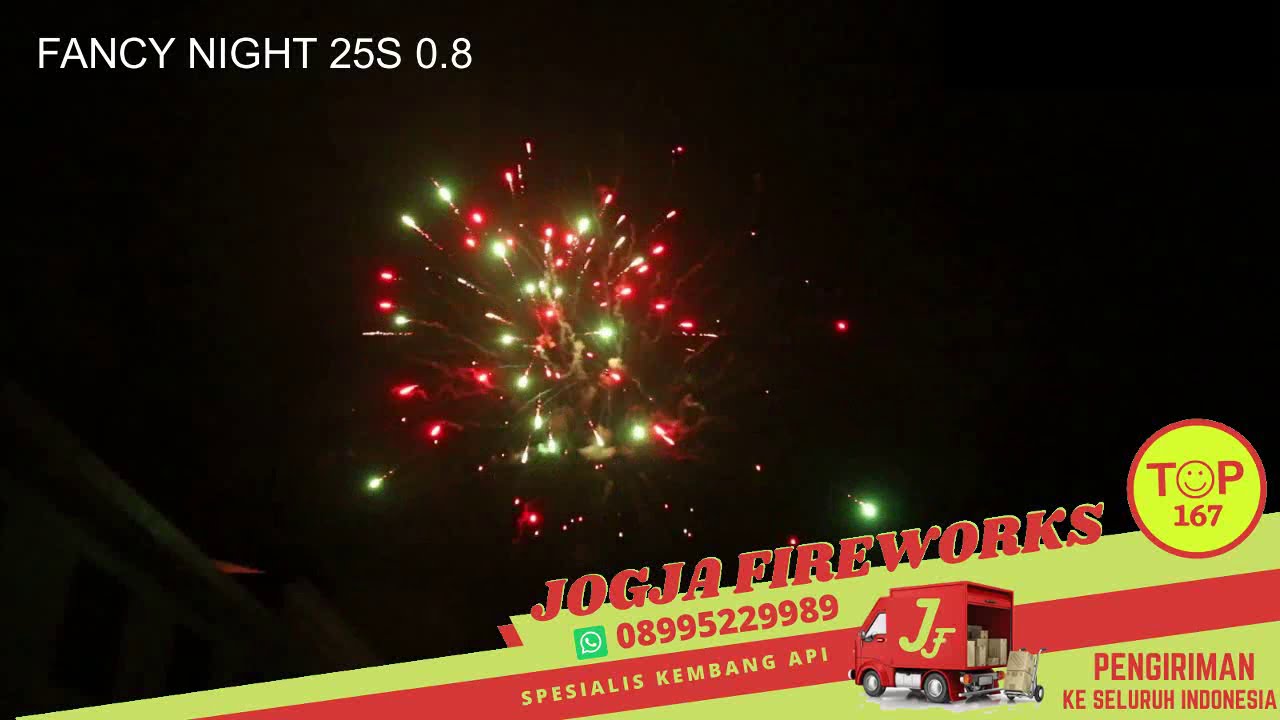 KEMBANG API CAKES FANCY NIGHT 25 SHOT 0.8" TOP 167 - YouTube
